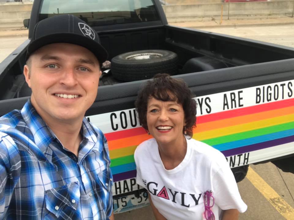 'Country Boy' Cody Barlow drove his rainbow pickup truck in a pride parade, wants to 'give you a ...