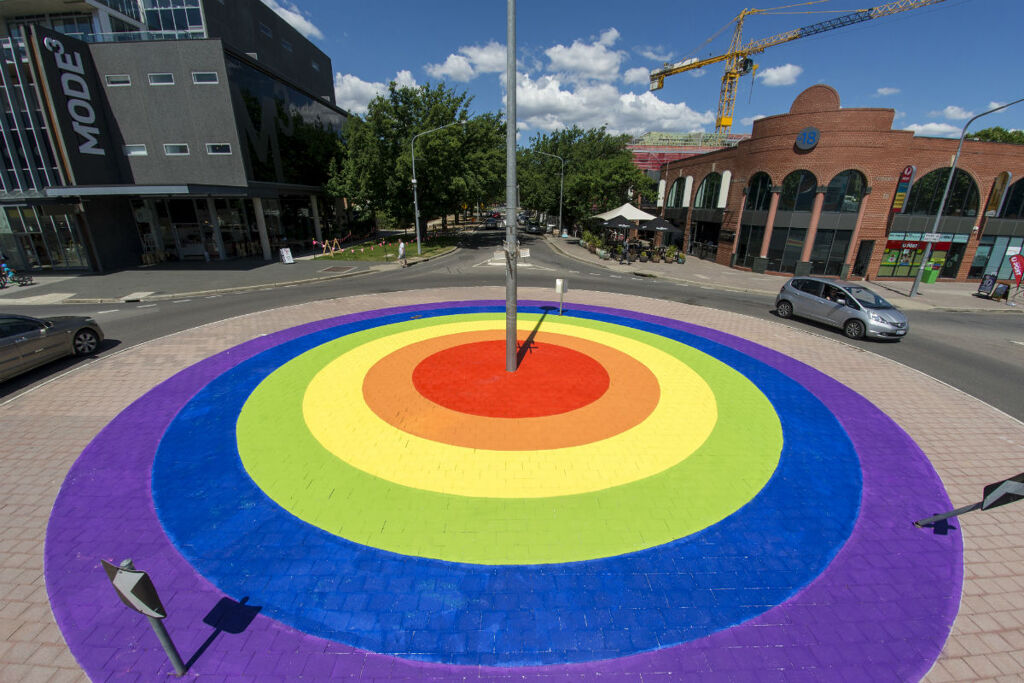 Rainbow crosswalks are such a hit that this town created a massive ...