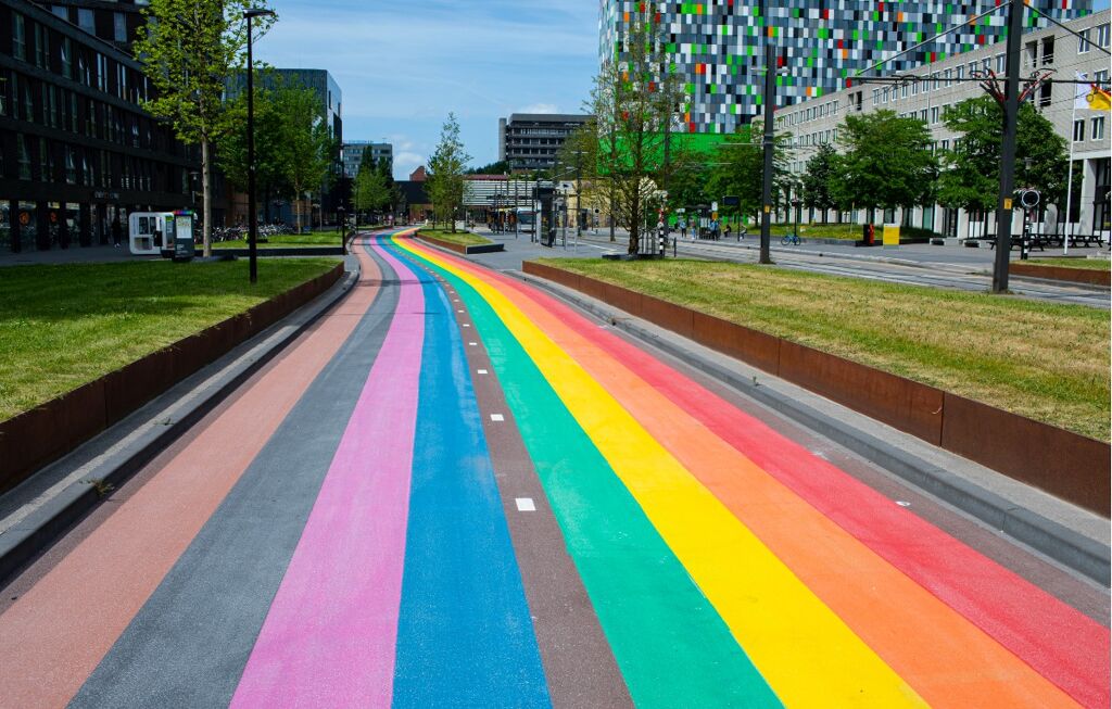 The Netherlands just unveiled the longest rainbow bike path in the ...