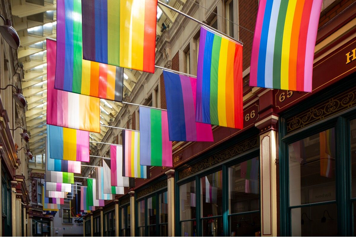 30 different pride flags hang together in a stunning celebration of joy ...