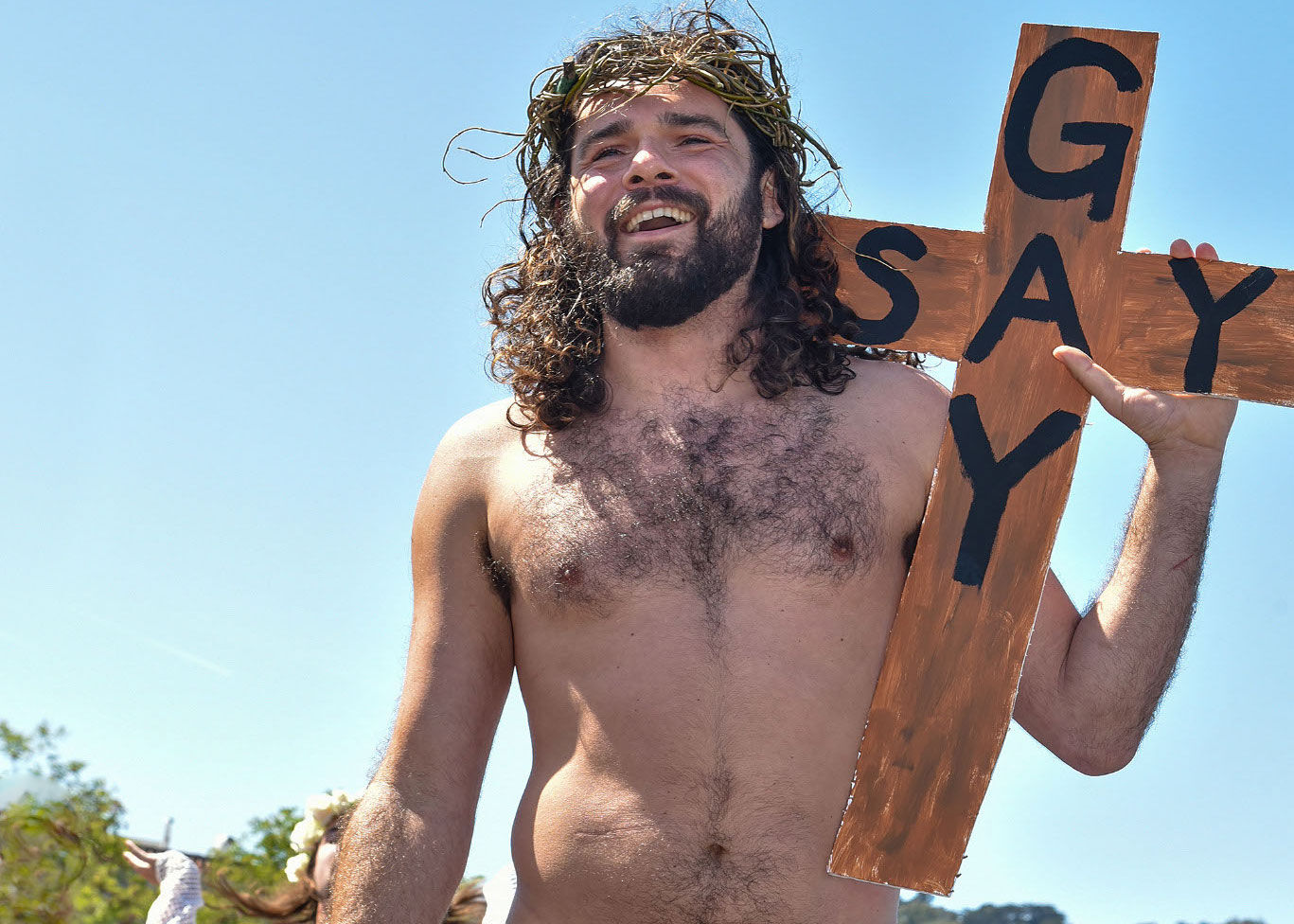 PHOTOS: Hunky Jesus attracts a sexy crowd in SF's 'gay beach'